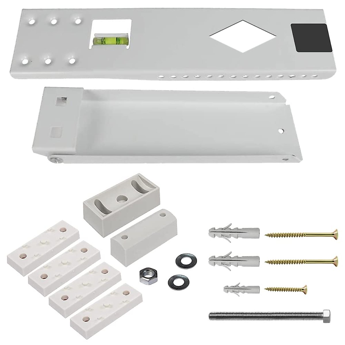 Window Air Conditioner Support Bracket,Relieves Weight Stress On The Window Frame A/C Safe Support Bracket Installs from Inside The House Built-in Bubble Level Window AC Mount Bracket up to 85lbs…