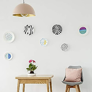 16 Pack Plate Hangers, 6/ 8/ 10/ 12 Inch Wall Plate Hangers with 16 Pieces Wall Hooks Stainless Steel Wire Plate Hanger Holders Compatible with 6 to 12 Inch Decorative Plates