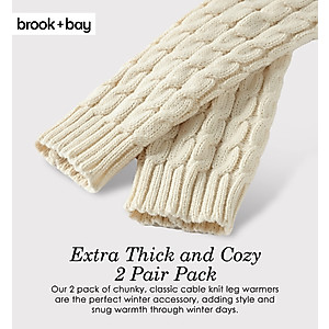 Leg Warmers for Women - Cable Knit Leg Warmers - Knitted Ankle Warmers - Winter Boot Cuffs for Women - Warm Calf Leg Warmers