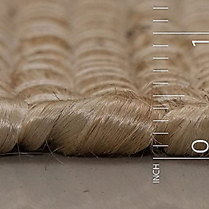 Eco Crave 2x3 Ft Small Jute Natural Area Rug, 100% Hand Woven Rug for Indoor Front Entrance Kitchen & Bathrooms, Non-Slip Low-Pile Floor Carpet, Premium Quality Home Decor.