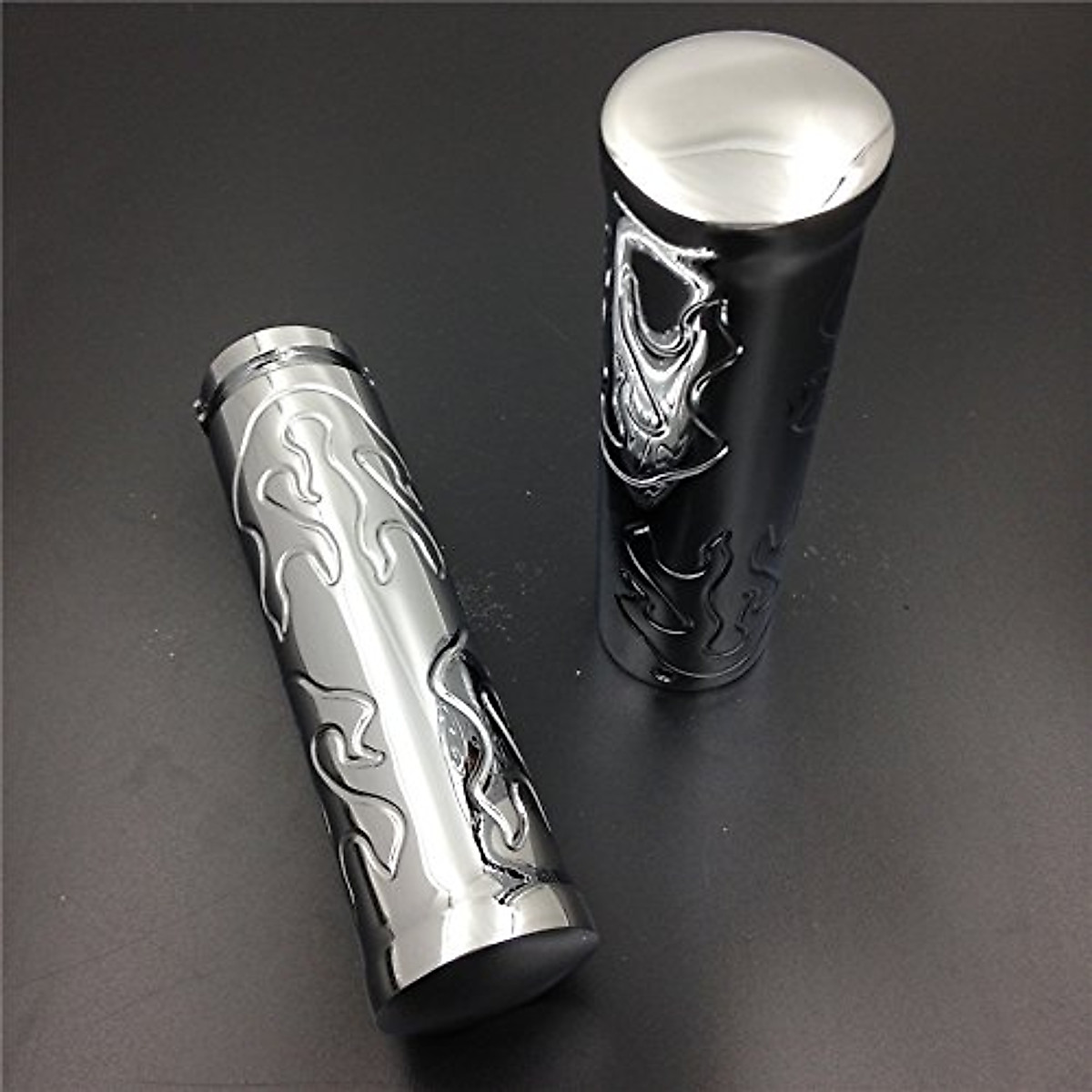 XKH- Motorcycle Billet Flame style 7/8'' HAND GRIPS Compatible with Shadow 750 Spirit Aero ACE Chrome [B00Y7C5IFE]