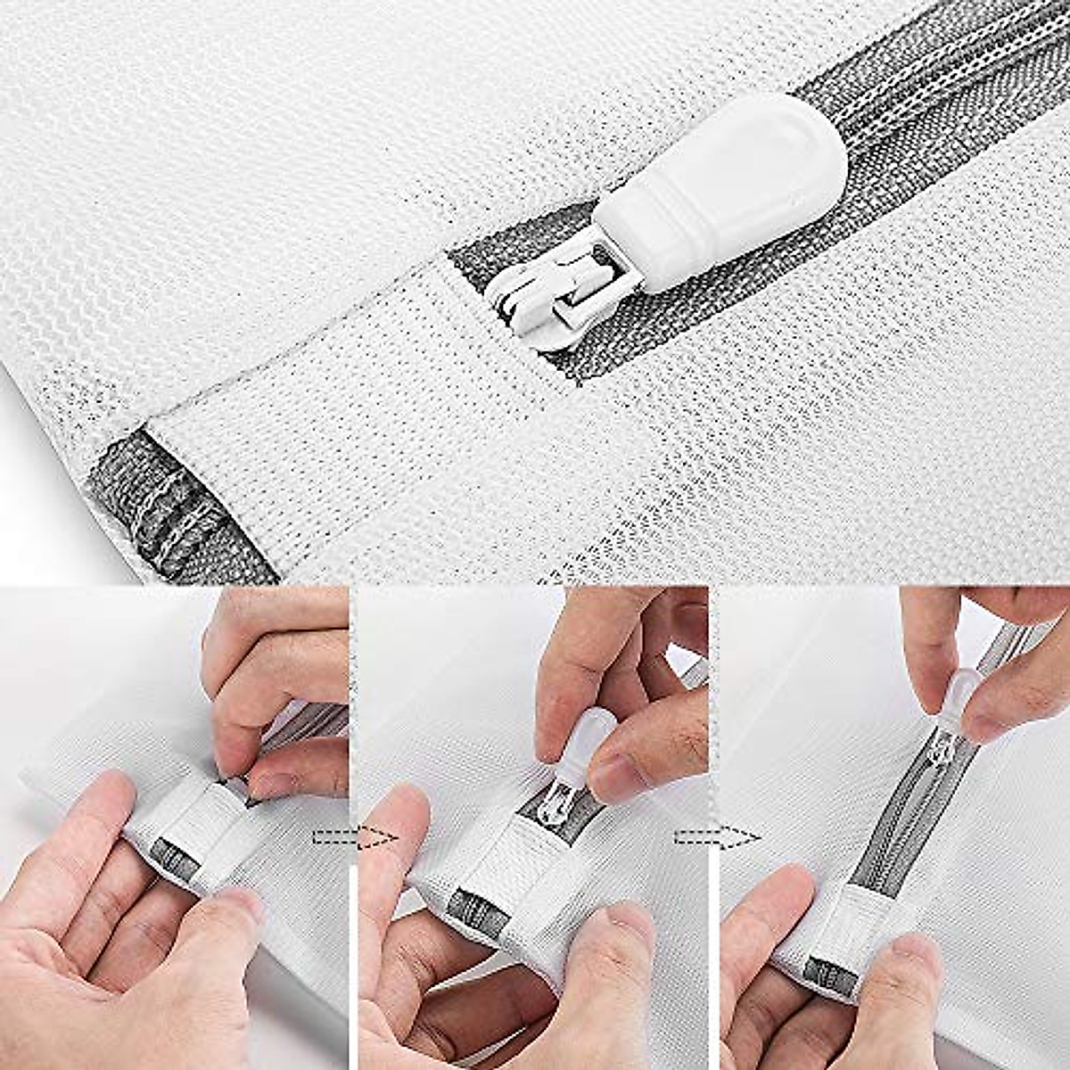 6PCS Laundry Delicates Mesh Bag, Siasky Lingerie Bags for Laundry with Premium Rustproof Zipper and Elastic Covering, Ideal Storage Bag for Delicates, Blouse, Hosiery and Stocking