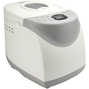 2 lb. Automatic Bread Maker, Gluten Free Setting, Various Bread Sizes, Bread Crust Selector, Light, Medium, Dark Crust Setting (White)