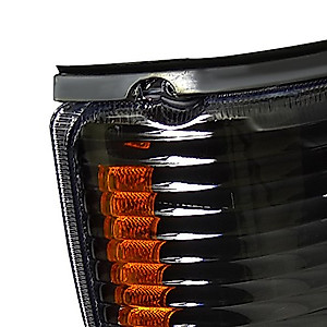 SPEC-D TUNING Black Housing Clear Lens Corner Lights Compatible with 1992-2006 Ford Econoline Van E150 E250 L+R Pair Assembly