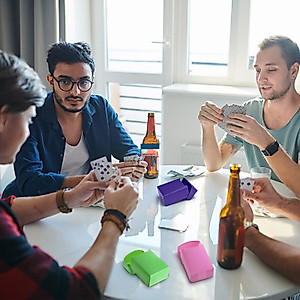 80 Pcs Deck Cards Boxes with Dividers, 40 Trading Card Storage Box and 40 Dividers, Plastic Card Deck Cases Storage Organizer Carrying Case for Games Card Playing Card Trading Cards Sports Cards