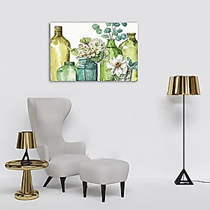 Artmaple Paint by Number for Adults Beginner Kids, Ideal Gift Choice for Birthday,Anniversary or Any Festival. DIY Acrylic for Decor Canvas Roll (16x24, Flowers in Glass Bottles)