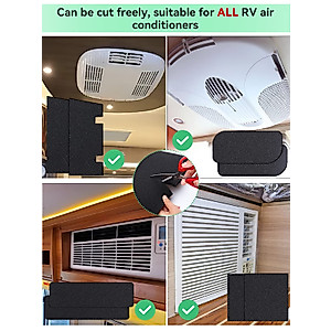 RV Air Conditioner Replacement Filters- 40 x 16 x 0.6 Inches RV Air Filter, Can Cut to Fit for Most Air Conditioner Filters- RV A/C Filter Replacement RV AC Foam Filter RV Accessories, Black (50PPI)