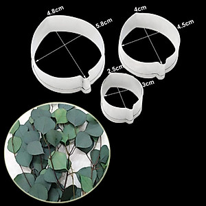 9pcs/set Eucalyptus Leaves Leaf Veiner Silicone Mold Stainless Steel Cutter Mold Handmade Fondant Flower Mould Cake Decorating Tool