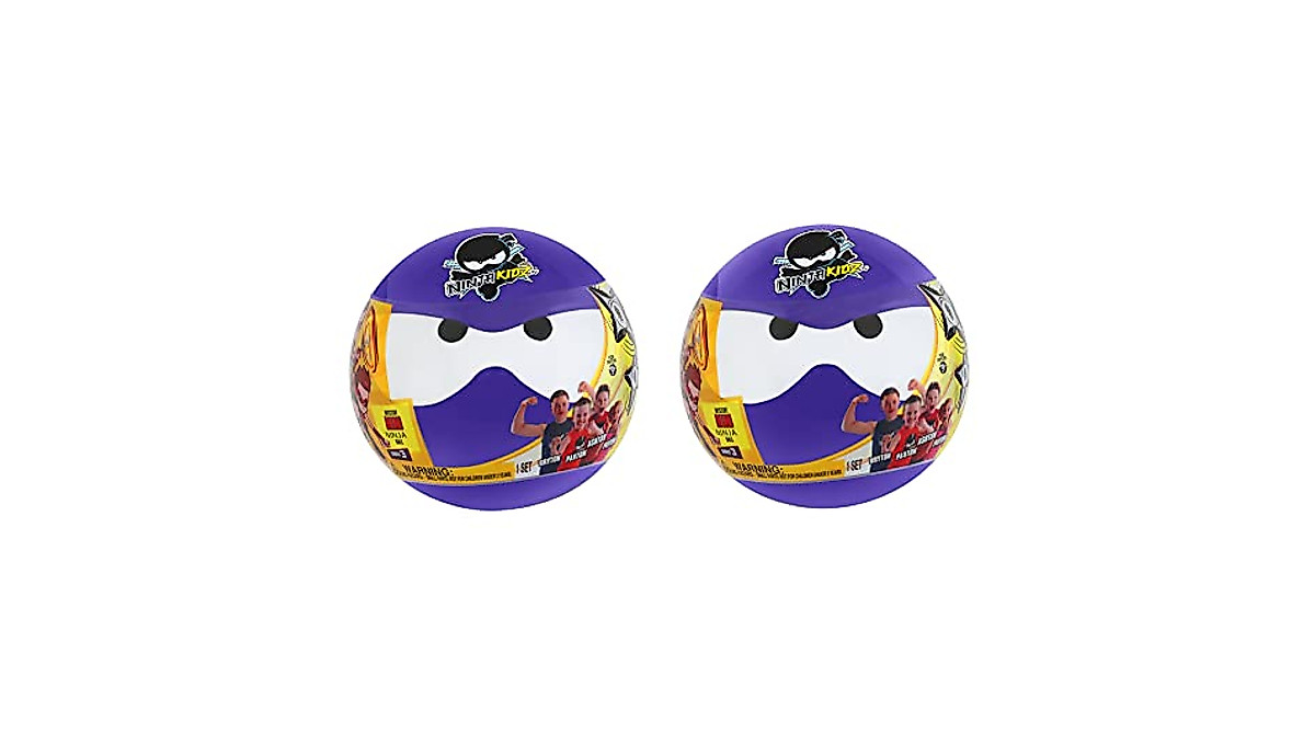 NINJA KIDZ TV Mini Mystery Ninja Ball 2 Pack Series 3 Purple - 6 Surprises