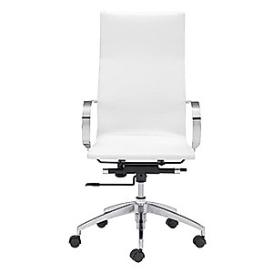 Zuo Glider Hi Back Office Chair, White