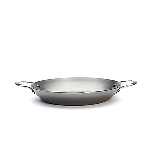 de Buyer MINERAL B Carbon Steel Paella Pan - Multipurpose Pan for Stovetop & Oven - Naturally Nonstick - Made in France