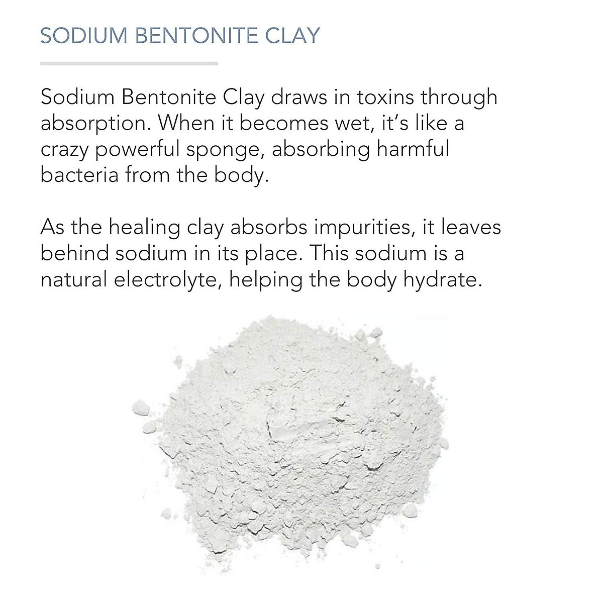 Pure Body Naturals Bentonite Clay Powder for DIY Detox Body & Face Mask, Pure Indian Healing Clay for Deep Pore Cleansing and Armpit Detox for Women, (8.0 oz)