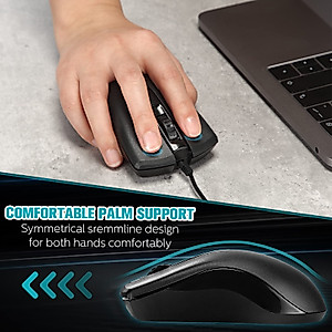 Fabbay 24 Pcs USB Wired Keyboard and Mouse 12 Wired Mouse 12 Corded Full Size Keyboard for School Office Home Compatible with Computer/Laptop/Windows/PC/Mac OS/Desktop