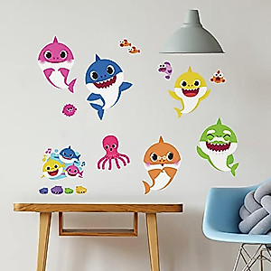 RoomMates RMK4303SCS Baby Shark Peel and Stick Wall Decals
