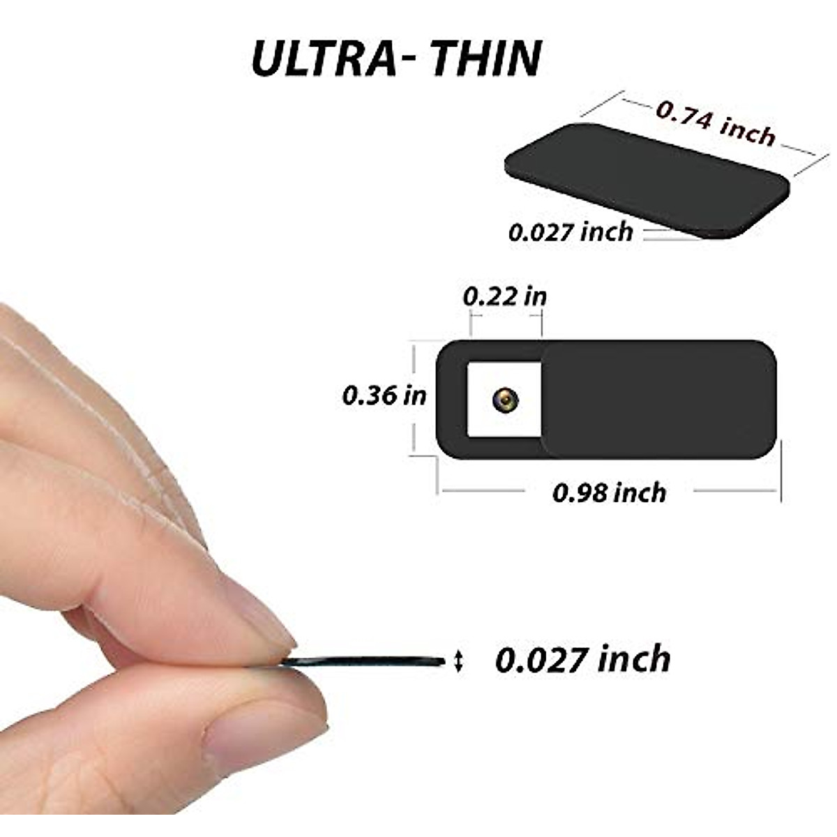 deal4you - Webcam Cover Slide, Ultra Thin Camera Blocker for Laptop, Pc, Computer, Phone, Tablet, Protect Your Privacy (Pack 6)