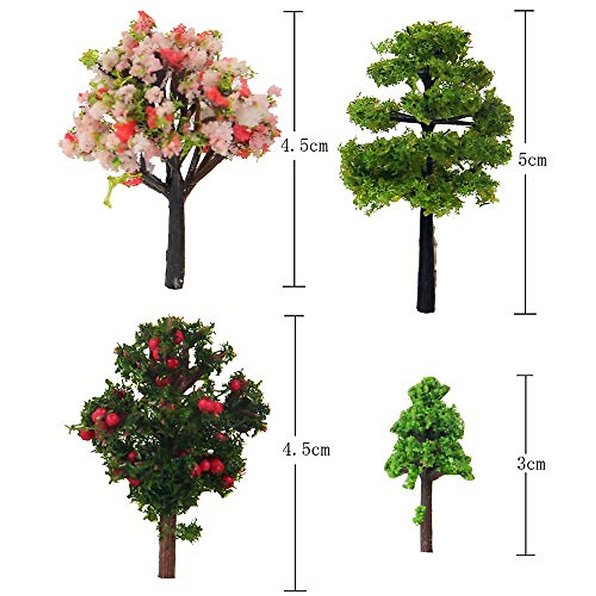 Kbraveo 12pcs Fairy Gardens Stone House and Fairy Gardens Tree,Fairy Gardens Kits Dollhouse Supplies DIY Outdoor Decorations