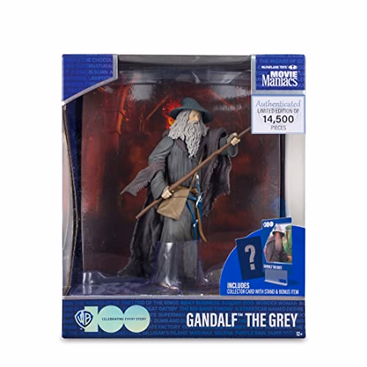 McFarlane Toys - WB 100: Gandalf The Grey (The Lord of The Rings) Movie Maniacs 6in Posed Figure