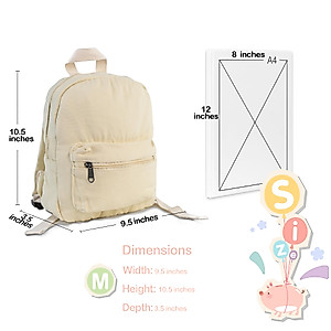 MT WORLD Toddler Mini Canvas Backpack - Personalized Vintage Daypack for Kids, Custom Monogram
