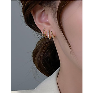 Claw Earrings for Women Gold Double Hoop Earrings for Single Piercing Gold Cat Claw Earrings Gold Ear Cuff Earrings for Women Minimalist Fashion Gold Earrings