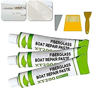 Gogolonge Fiberglass Boat Repair Paste, Xt200 Quick Dry Little Putty Putty, Car Scratch Remover Touch Up Paste Fix Tools, InstaFix Fiberglass Boat Repair Paste for Scratches, Cracks (White)