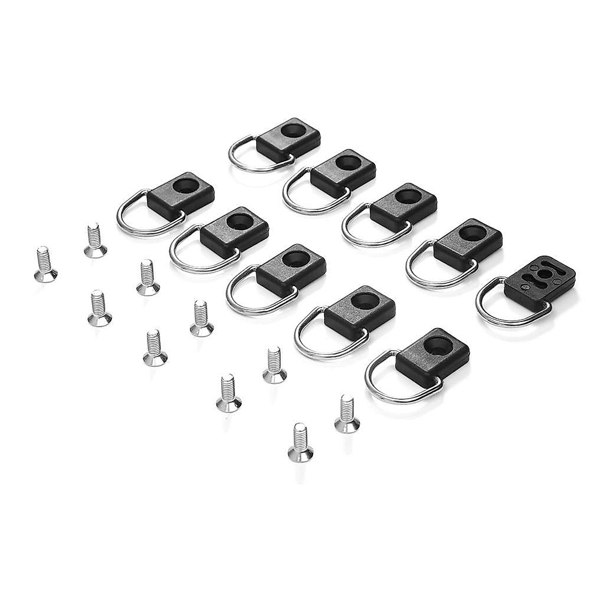 Kayak D Ring,10pcs Screw Kit Canoe Boat Fishing Rigging Sailing Camping Hardware Accessories Safety Deck Loop Mounting Tie Down Kit