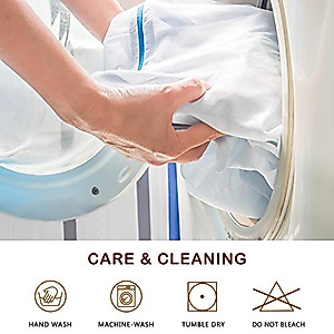 Joyreap 7 Piece Bed in a Bag Full/Queen, Light Gray n Brown Stripes Design, Soft Microfiber Comforter Set for All Season (1 Comforter, 2 Pillow Shams, 1 Flat Sheet, 1 Fitted Sheet, 2 Pillowcases)