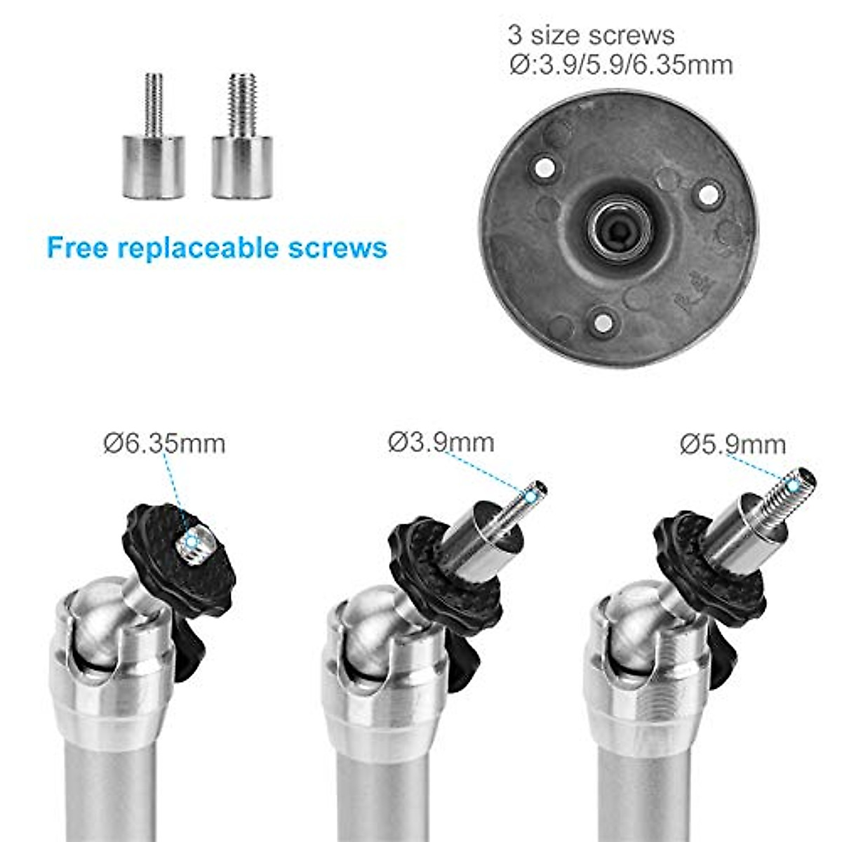 MvToe Mini Projector Mount Ceiling Wall Bracket Holder Compatible with DBPOWER, TMY, DRJ, CiBest, QKK, PVO, VANKYO, FANGOR, Anker and Most Other Mini Projector(175mm, Silver)