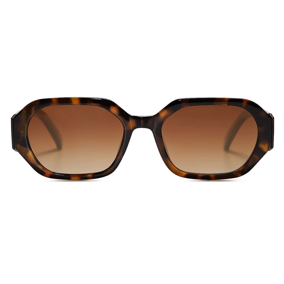 SOJOS Polarized Sunglasses For Women Retro Rectangle Womens Sun Glasses Trendy Narrow Square 90s Shades SJ2232 Tortoise Brown Lens