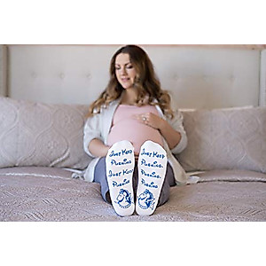 DonnaElite Labor & Delivery Inspirational Non Skid Push Maternity Socks
