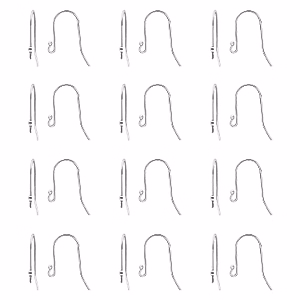 Sea of Ice 925 Sterling Silver Ear Wires Ball End French Earring Hooks for Drop Dangle Earrings Jewelry Making, DIY Jewelry Findings Parts 24 Pcs/ 12 Pairs