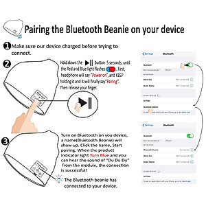 ASIILOVI Bluetooth Beanie, Double-Layer Wool Lining Bluetooth Hat Beanie for Men/Women/Teens/Family, 20hrs Playing, Gift Packaging for Christmas Stocking Stuffers Thanksgiving (001-Black)