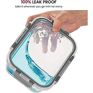 Prime Cook Glass Food Container/storage In Rectangle 3 Pieces Set