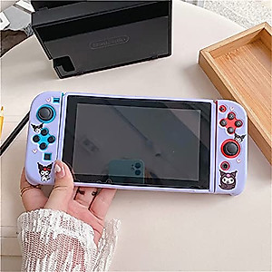 Cute Kawaii Cartoon Design Cover Protective Case for Nintendo Switch - Anti-Scratch Soft Slim Grip Cover Shell Fashion Cool Switch Game Shell for Girls Kids Women - (B)