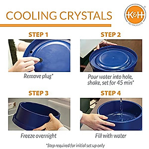 K&H Pet Products Cooler Dog Combo Cool Bed III Medium and Freezable Coolin' Bowl 96 Ounce