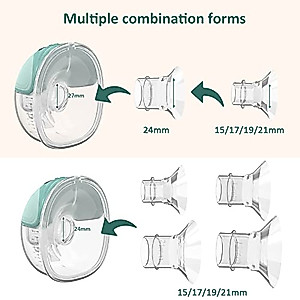 MomMed Flange Insert 17mm for MomMed/Momcozy/Tsrete 24mm Breast Shields/Flange, 17 mm Flange to Reduce 24mm Nipple Tunnel Down to 17 mm, 1Pack