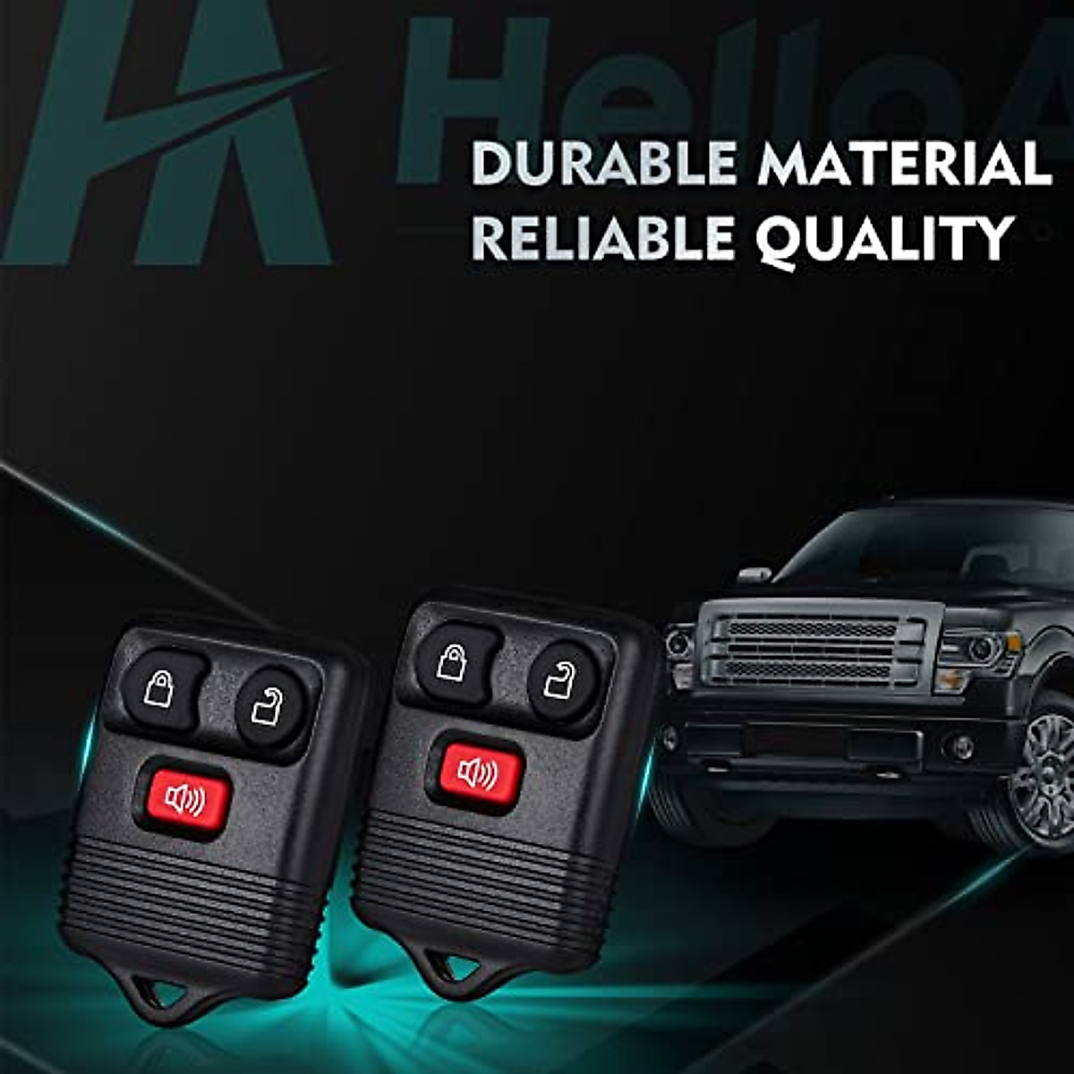 HelloAuto Key Fob Fits Ford F150 F250 F350 Explorer Escape Expedition, Keyless Entry Remote for Lincoln Mercury. (FCC ID : CWTWB1U345, CWTWB1U33) 3-Btn 2PCS