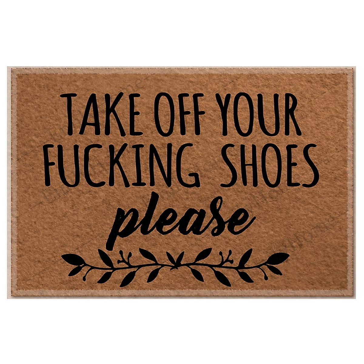 Funny doormats take Off Your Shoes Please Home and Office Decorative Entry Rug Garden/Kitchen/Bedroom Mat Non-Slip Rubber 23.6"(L) x 15.7"(W)-Emilyhome