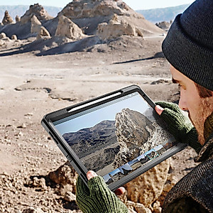 SUPCASE UB Pro Series Case for iPad Pro 12.9 2018, Support Apple Pencil Charging with Built-in Screen Protector Full-Body Rugged Kickstand Protective Case for iPad Pro 12.9 2018 Release (Black)