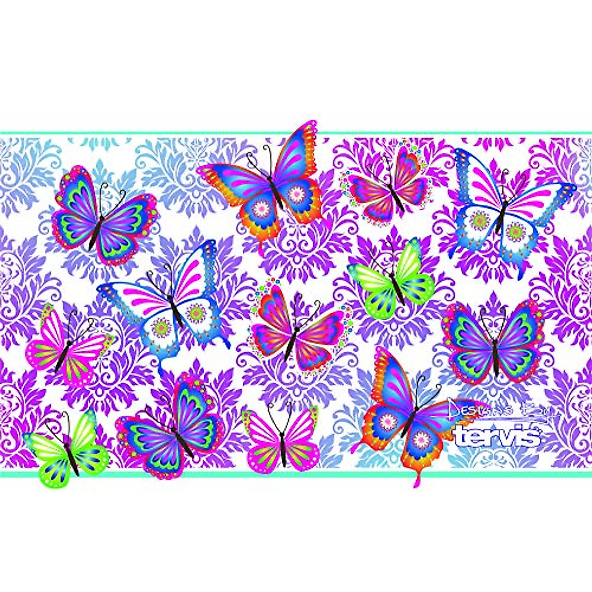 Tervis Butterfly Motif Stainless Steel Tumbler with Clear Lid 20oz, Silver