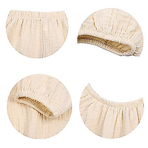 JELLYKIDS Toddler Unisex Baby Shorts Outfits Long Sleeve Cotton Linen Shirt Top+bloomer Shorts Summer 2pcs Clothes Set