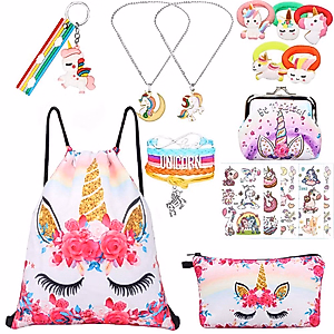 RHCPFOVR Unicorn Gifts for Girls - Unicorn Bag,Girls Gifts,Birthday Decorations for Teen Girls 8 Pcs