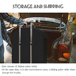 Global Storage Poker Table Bag for Folding Poker Table Storage or Carry, Poker Table Cover 600D Heavy Duty Oxford Fabric Poker Table Accessories Black