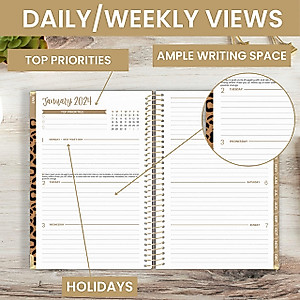 HARDCOVER bloom daily planners 2024 (8.5" x 11") Calendar Year Day Planner (January 2024 - December 2024) - Passion/Goal Organizer - Monthly & Weekly Inspirational Agenda Book - Dreams In Bloom