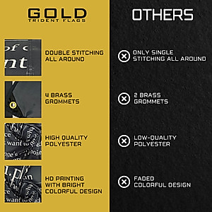 Gold Trident Discipline Motivational Gym Banner - Inspire Your Workout with this Banner - Perfect Fitness Wall Decor for Gym, Dorm - Stay Motivated with Cool Motivation Art - 3x5 Feet