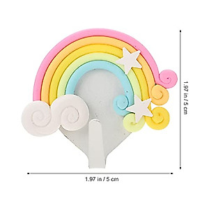 Zerodeko 4Pcs Decorative Wall Mounted Hooks Cartoon Rainbow Wall Hanger Key Holder Coat Rack for Hanging Scarves Bags Purses Hats Towels Children Room Living Room Organizer