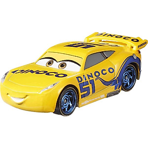 Disney Car Toys Dinoco Cruz Ramirez, Miniature, Collectible Racecar Automobile Toys Based on Cars Movies, for Kids Age 3 and Older, Multicolor