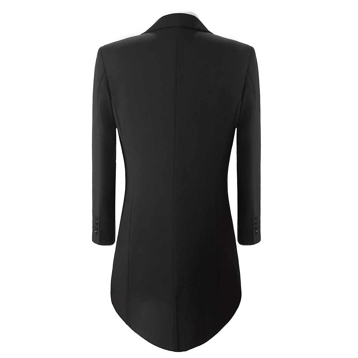 Lilis® Mens Premium Tail Tuexdo 3 Pieces Suit Tailcoat Jacket Tux Vest & Trousers Black