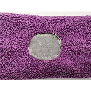 PAWSINSIDE Small Animal Hanging Tunnel Fleece Bunkbed Hammock for Ferret Rat Sugar Glider Squirrel (Tube, Purple)