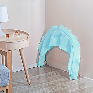 EDSONWADE Folding Baby Crib Mosquito Net, High Density Grids Portable Mosquito Net for Baby and Kids Portable Bassinet, Lightweight Oval Crib Anti-Bug Net, Folding Crib Tent Sun Shelter