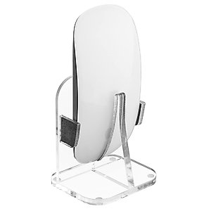 CaSZLUTION Acrylic Vertical Mount Stand Base for Charging Apple Magic Mouse 1 & 2 - Magic Mouse Storage Holder (Charger Cable not Included)